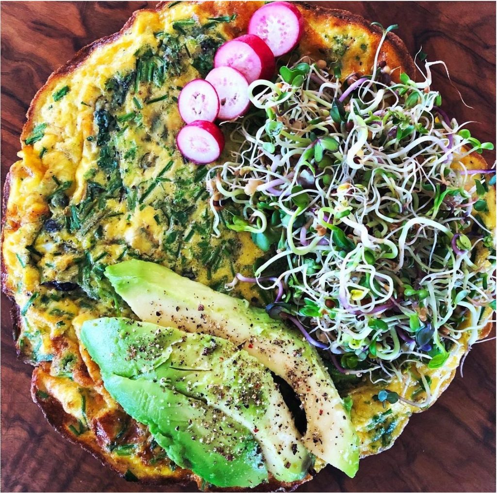Herb Omelette with additions - Eat Nourish Love